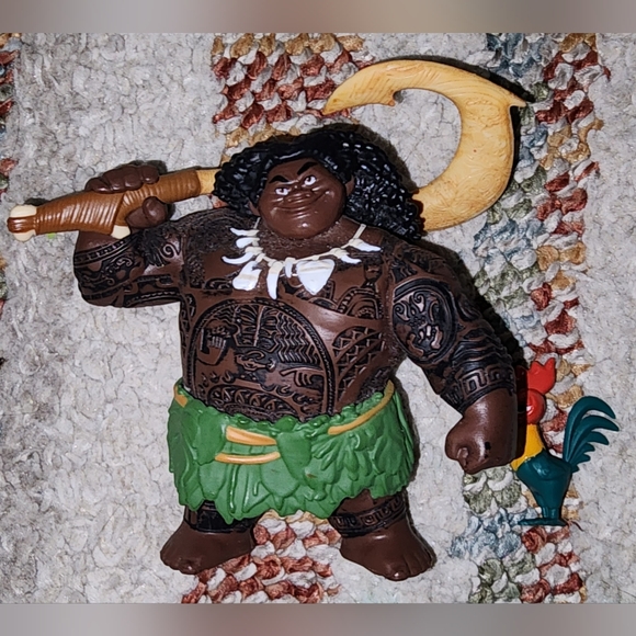 Disney | Toys | Disney Moana Maui Action Figure Whei Hei The Rooster ...